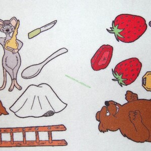 Little Mouse Red Ripe Strawberry Big Hungry Bear Felt Flannel Board ...