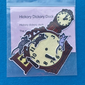 Hickory Dickory Dock Nursery Rhyme - Felt / Flannel Board Set, Great ...