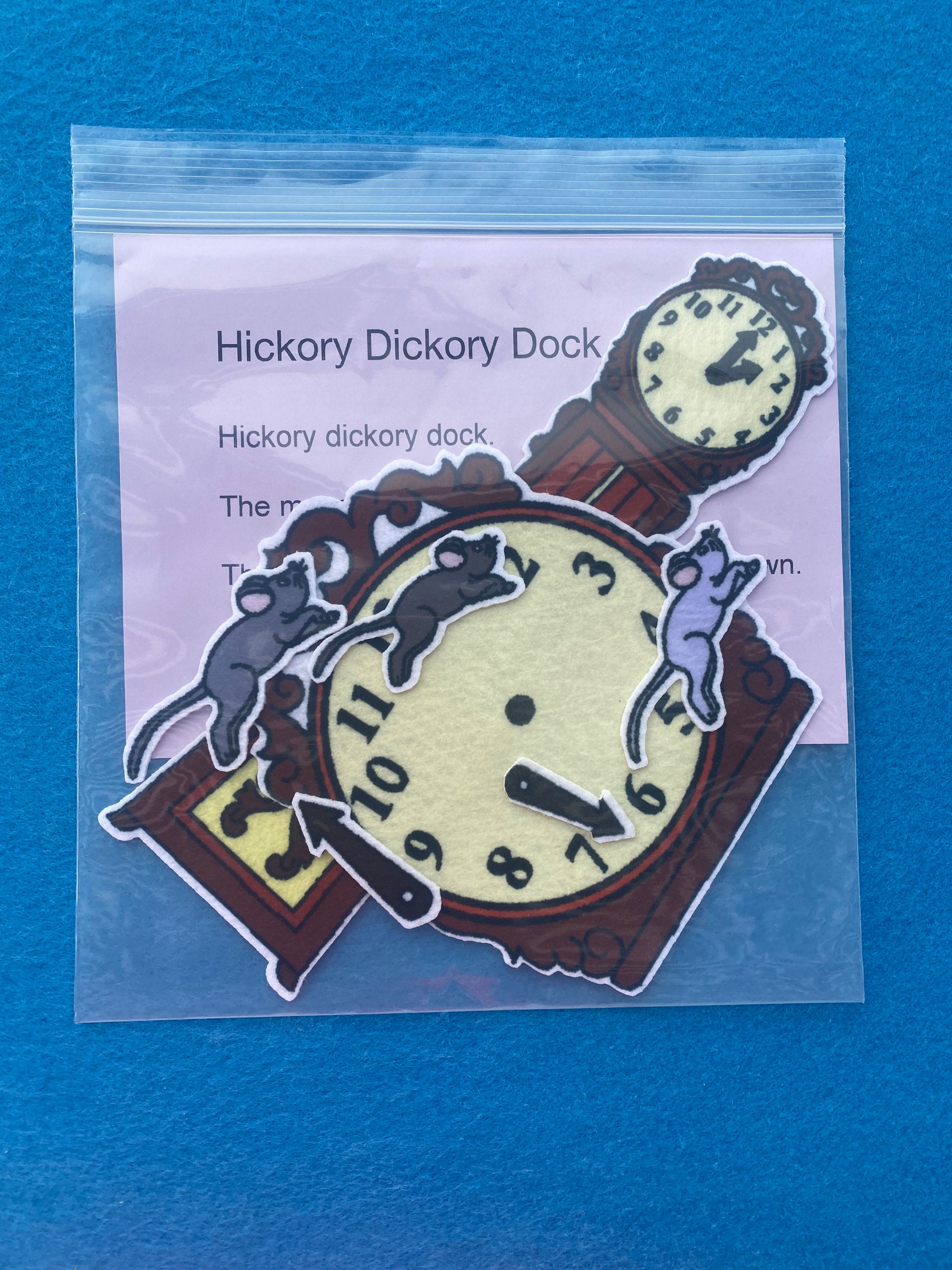 Hickory Dickory Dock Nursery Rhyme - Felt / Flannel Board Set, Great ...
