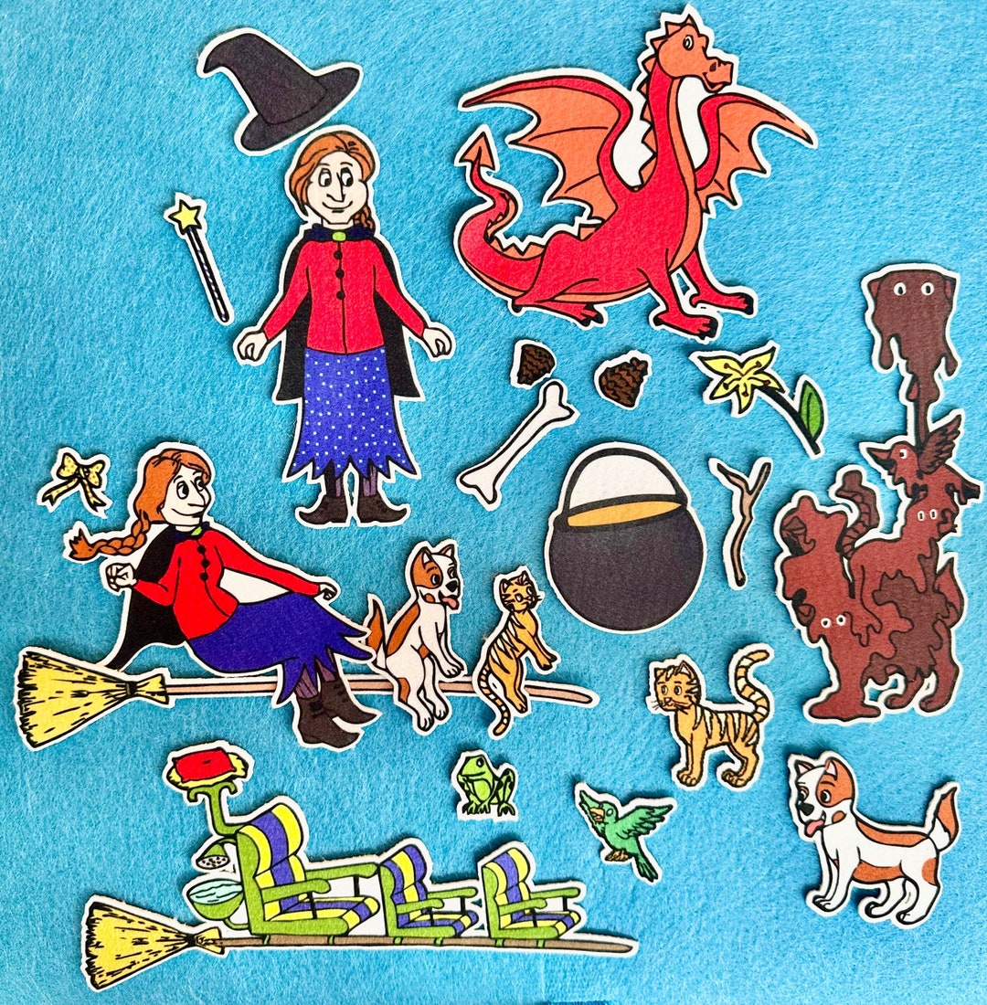 Room on the Broom Felt/ Flannel Board Set. Halloween. Storytelling ...
