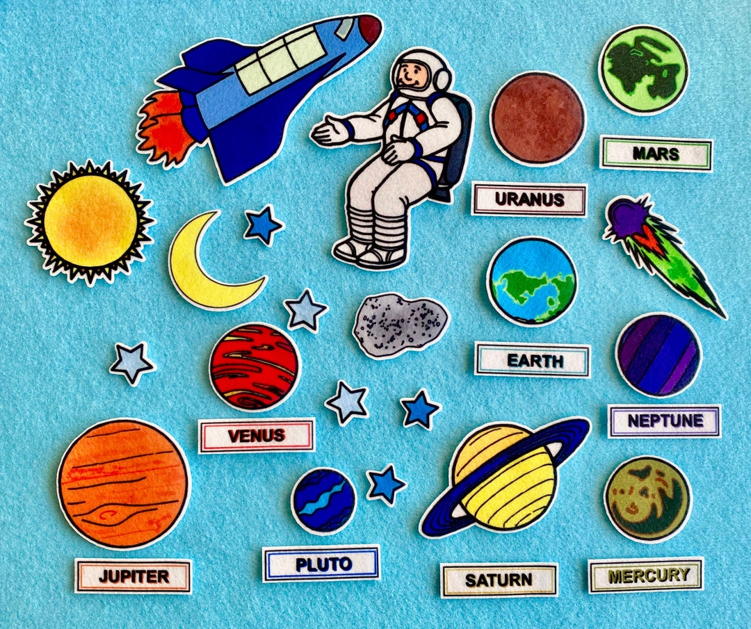 Space Adventures - Solar System Felt Board Set- Planets. Science . Home ...