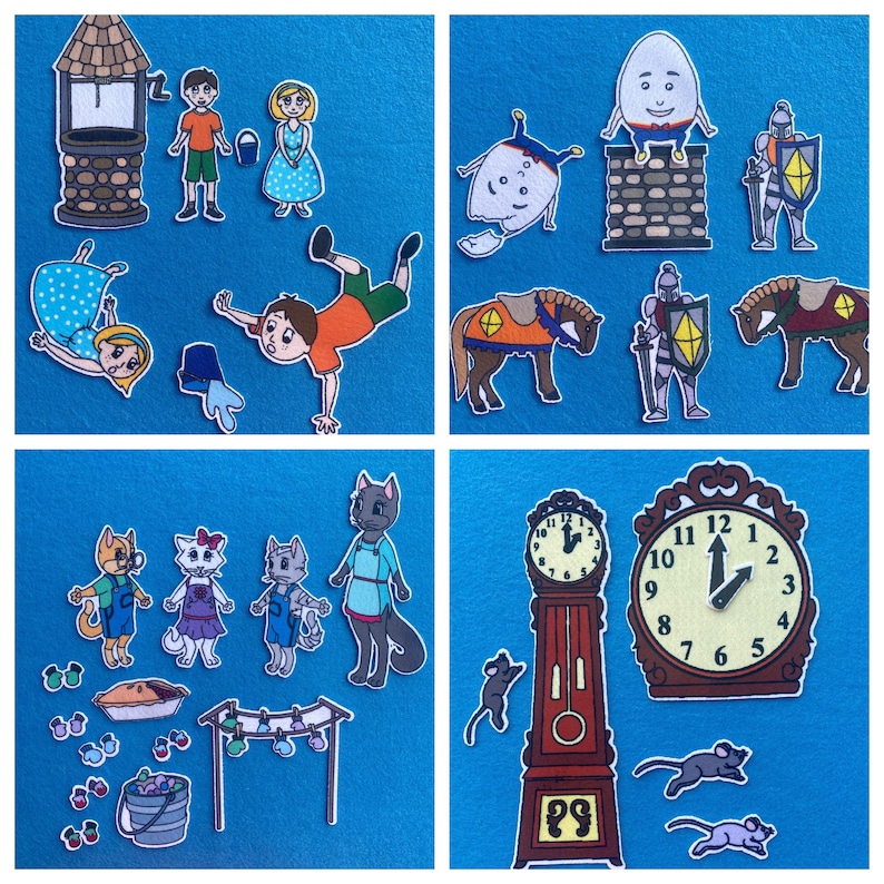 Bundle of 10 Nursery Rhymes Felt Board Sets. Choose Your Quantity ...