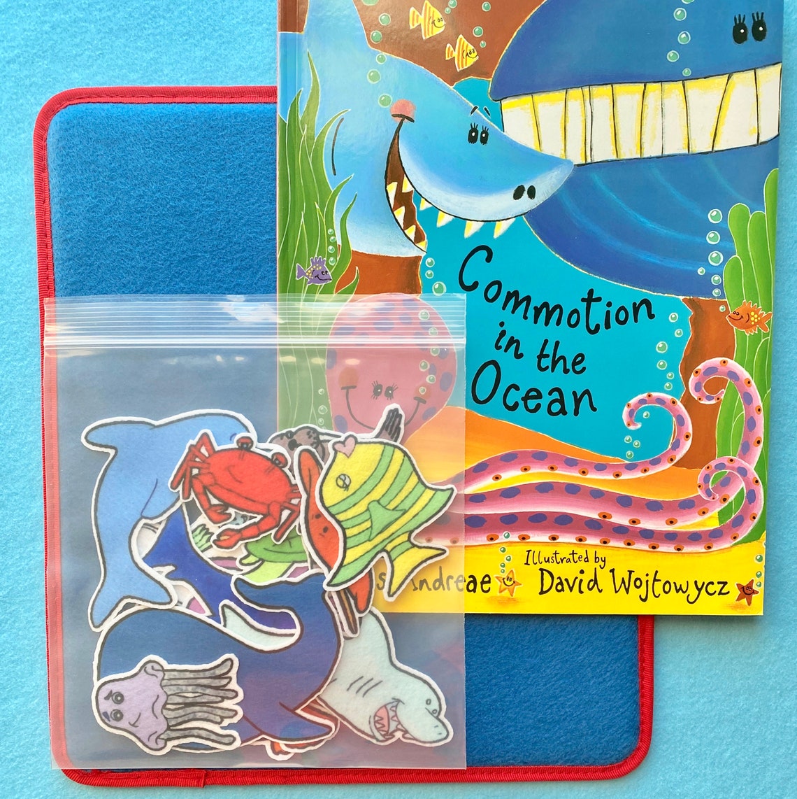 Ocean Animals Creatures commotion in the Ocean felt Board - Etsy