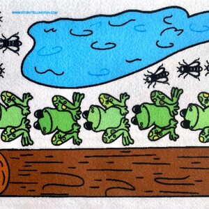 5 Little Speckled Frogs Felt / Flannel Board Set - Etsy