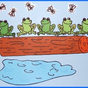 5 Little Speckled Frogs Felt Set / Flannel Board Set - Etsy