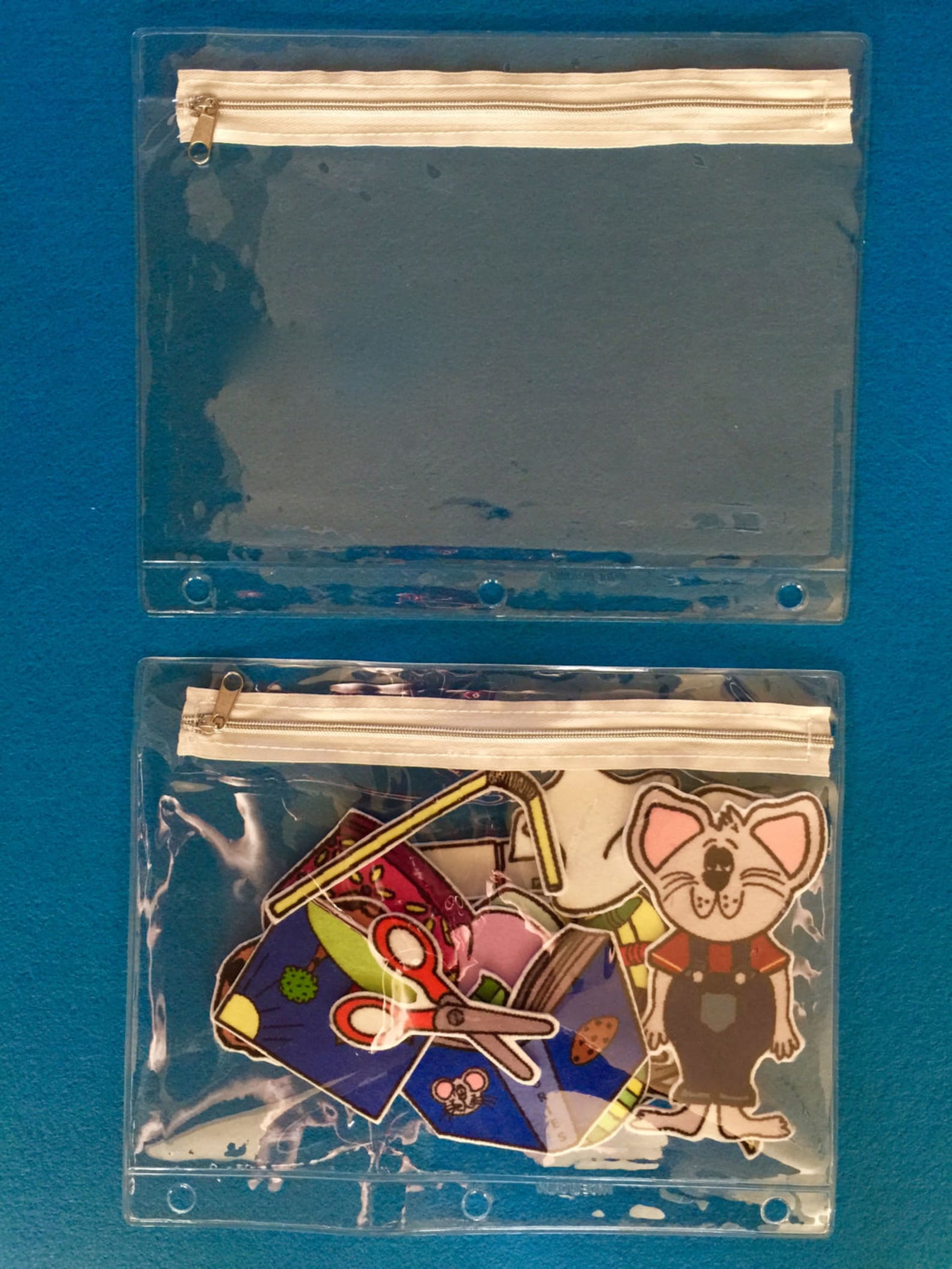 10 Clear Vinyl Zippered Pouches. Fit in a Standard 3-ring - Etsy Canada