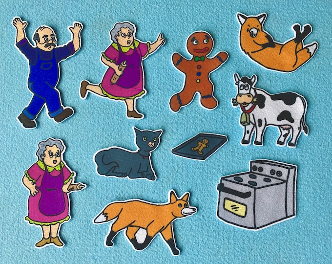 The Gingerbread Man Felt / Flannel Board Set - Etsy