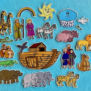 Noah's Ark Bible Story Felt / Flannel Board Set - Great for Sunday ...