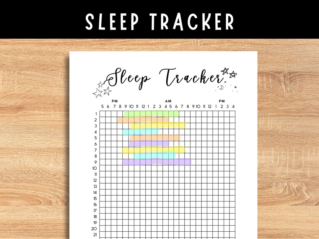 Printable Sleep Tracker, A4, A5, 8.5x11 Letter Table Style Monthly ...