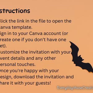 Printable Halloween Invitation, 5 X 7, Editable Canva Template Party ...