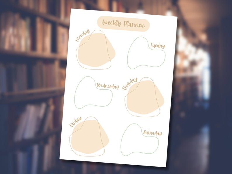 Printable Weekly Planner, A4-sized Pastel Yellow Notepad, Beige ...