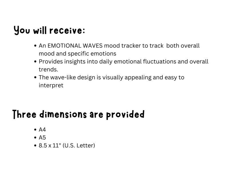Printable Mood Tracker, Line Graph Mental Health Tracking Tool, Emotion ...