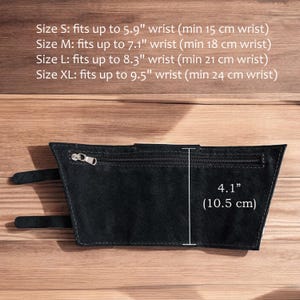 Personalized Leather Bracelet Wallet, Minimalist Cuff Wallet, Secure ...