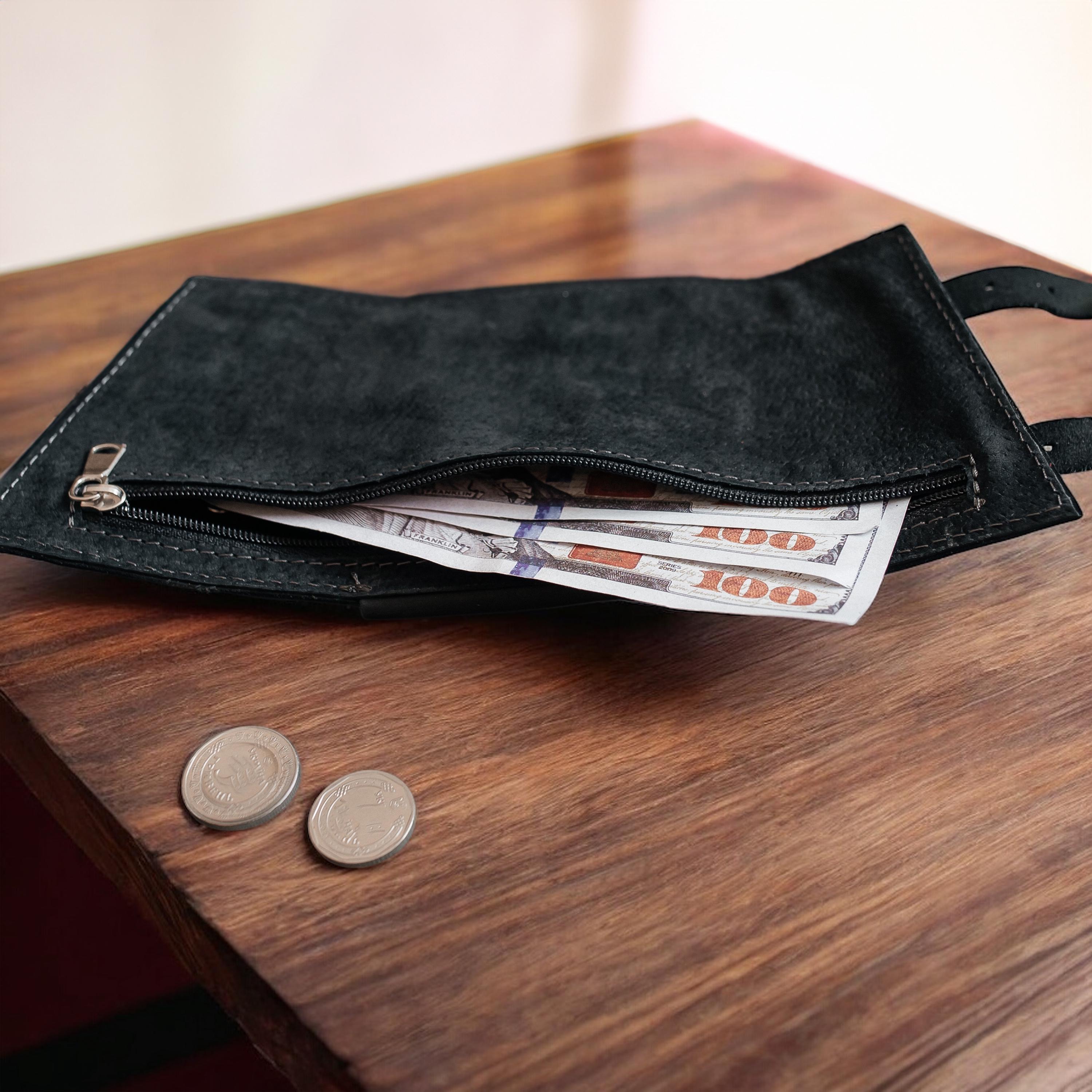 Customizable Leather Wrist Wallet, Personalized Bracelet Wallet ...