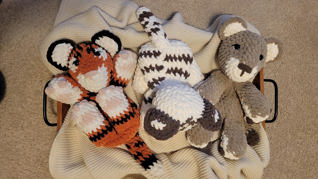 Tiger Crochet Snuggler Lovey | Ready to Ship | Baby Toddler Gift ...