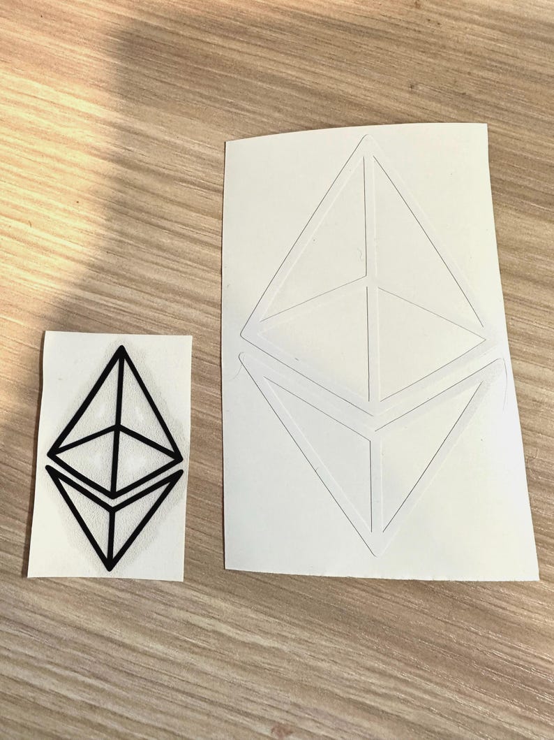 Ethereum ETH Logo Vinyl Decal Sticker Geometric Prism - Etsy