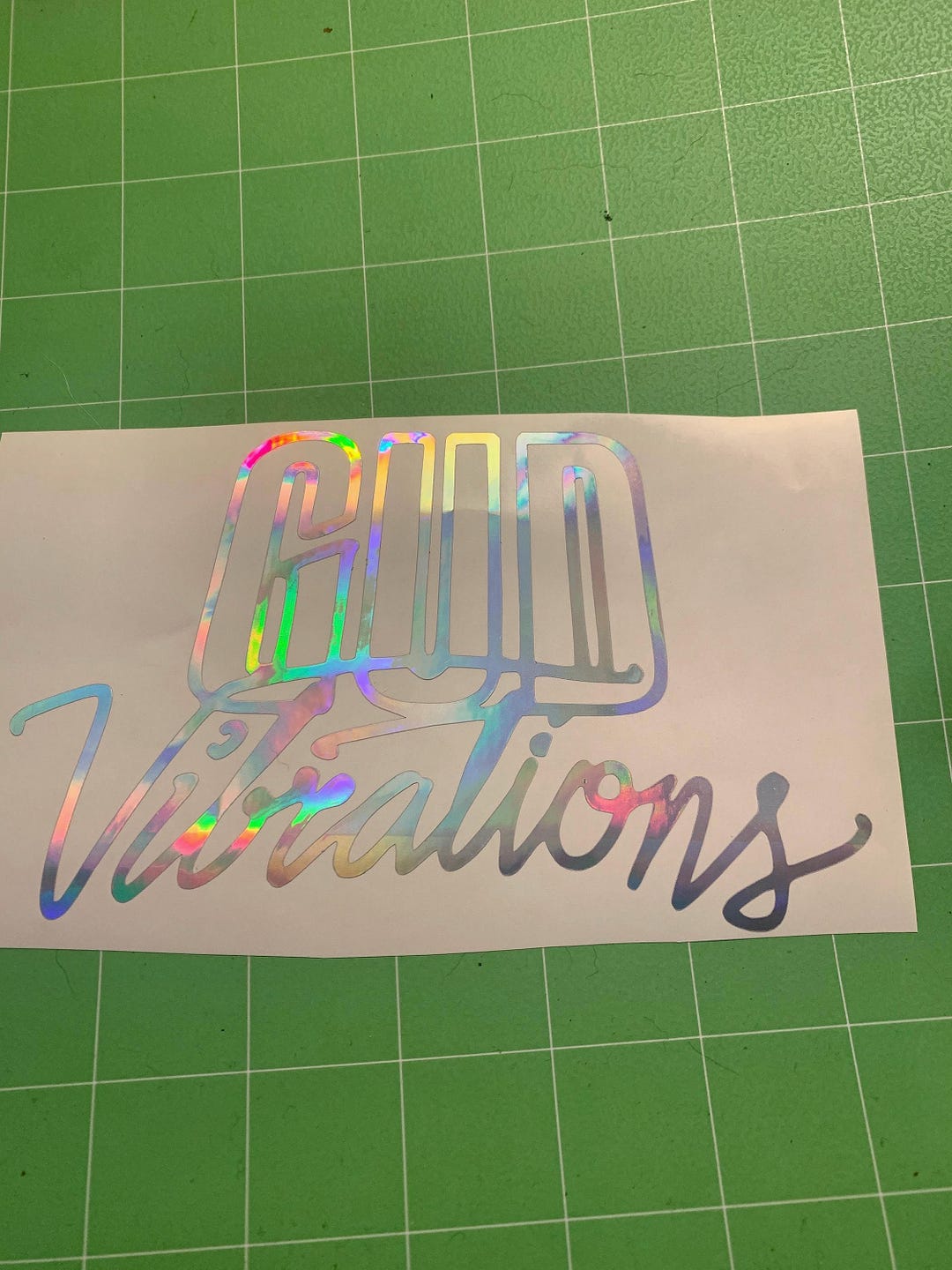 Gud Vibrations Decal Sticker Car Bumper Laptop EDM DJ Holographic - Etsy
