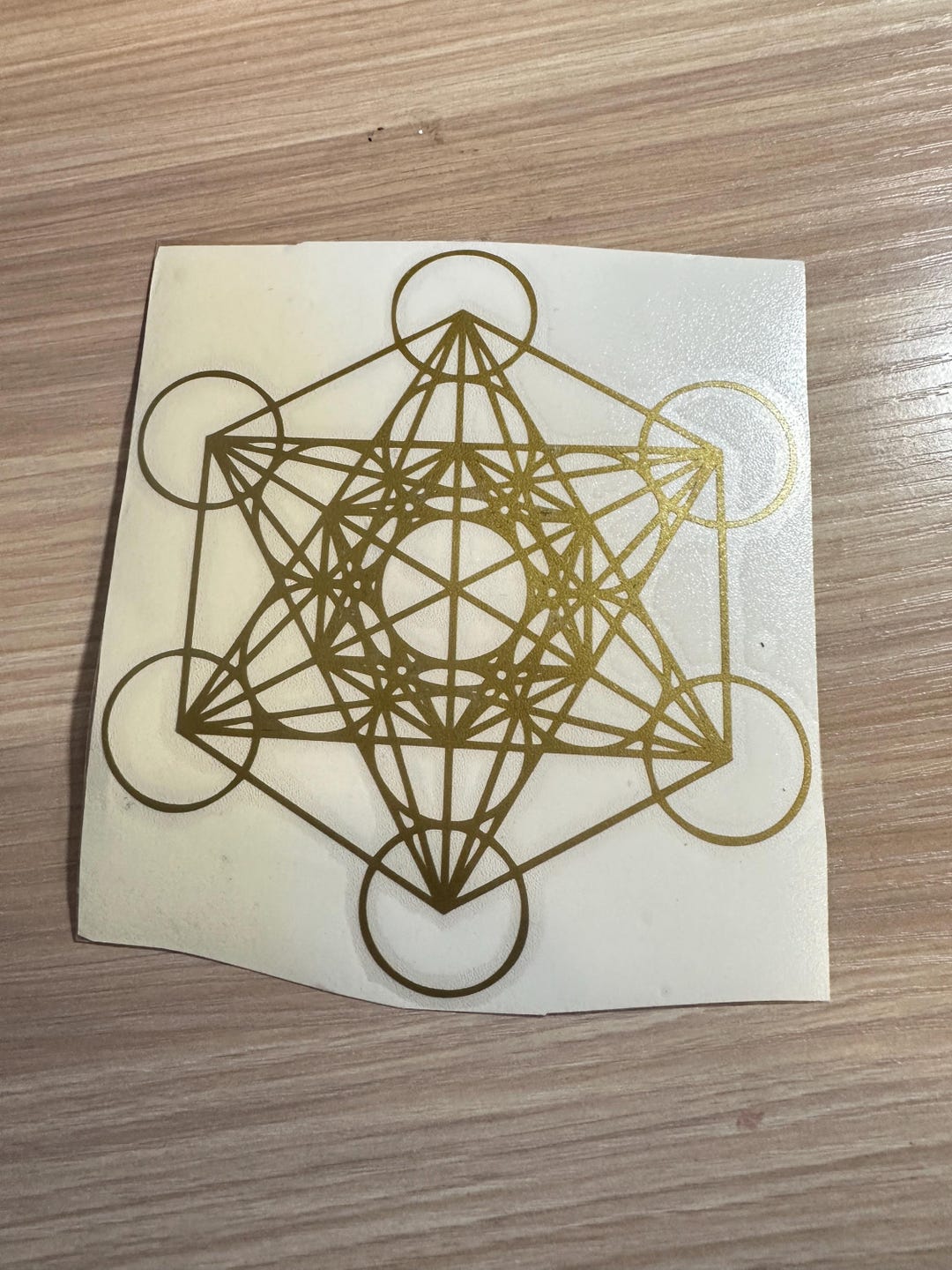 Metatrons Cube Gold Metallic Vinyl Decal Sticker Car Laptop Ancient ...