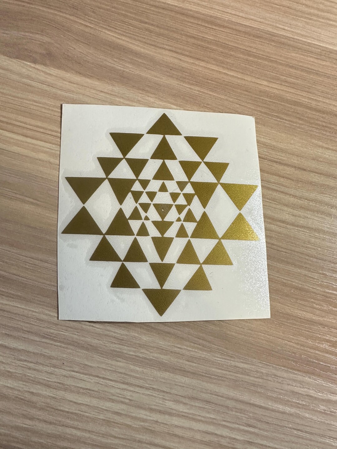 Sri Yantra Chakra Gold Metallic Vinyl Decal Sticker Car Laptop Ancient ...