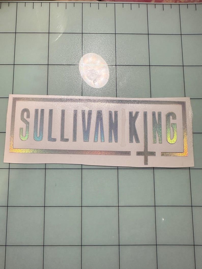 King Reflective Metallic Vinyl Decal Laptop phone Car Sticker ...