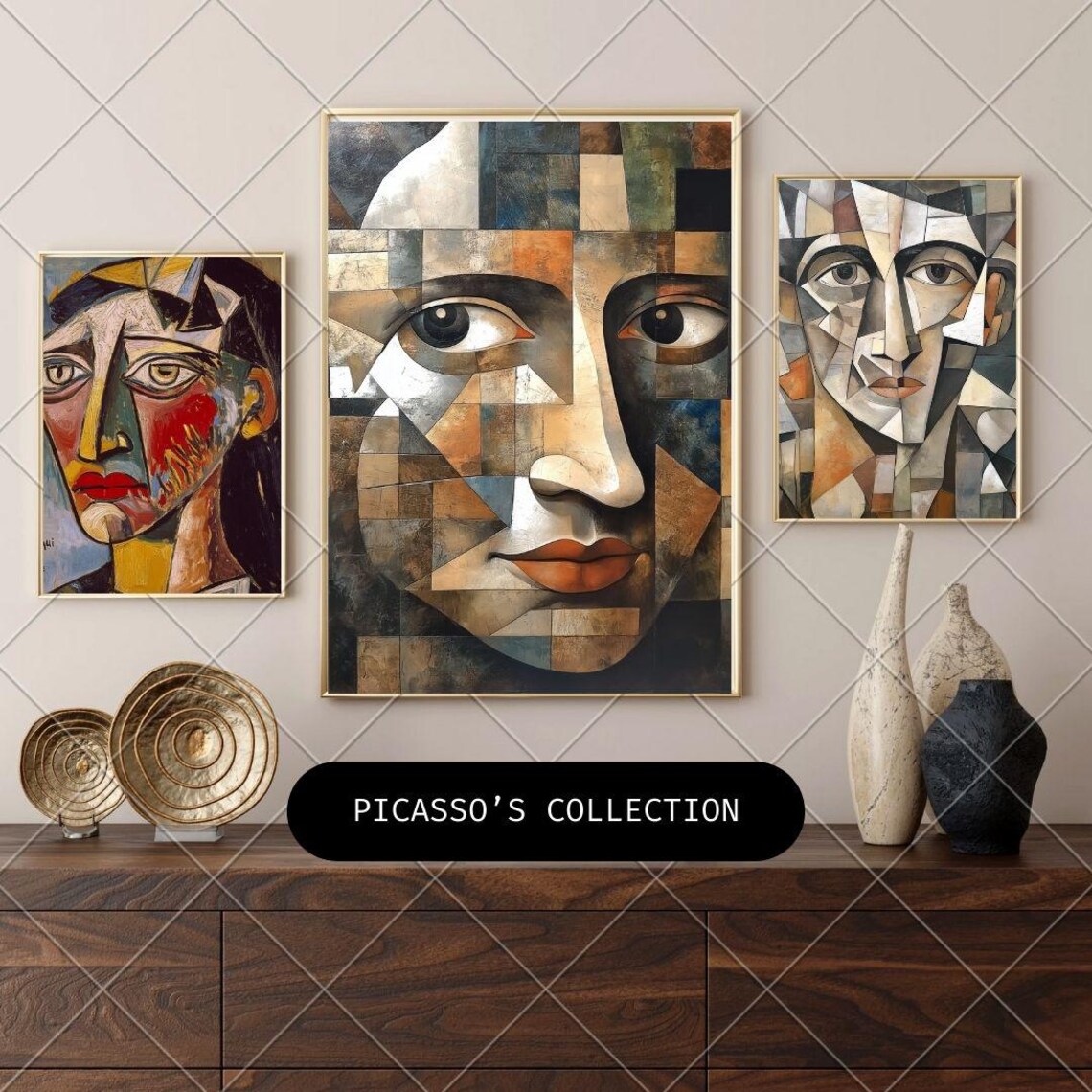 Digital Art to Print Fragmented Face: A Tribute to Picasso - Etsy