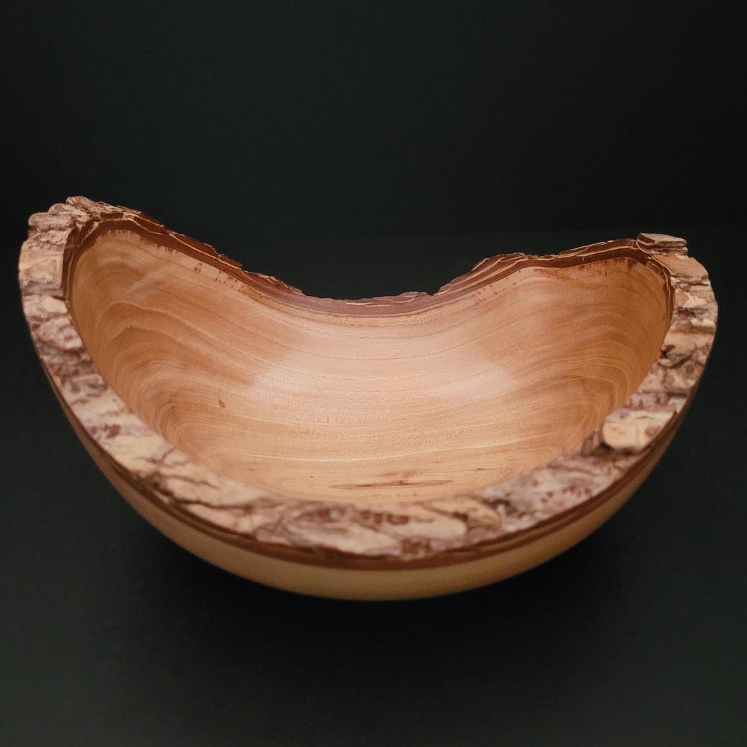 Hand Turned Maple Bowl/live Edge Design by Canadian Wood Crafter ...