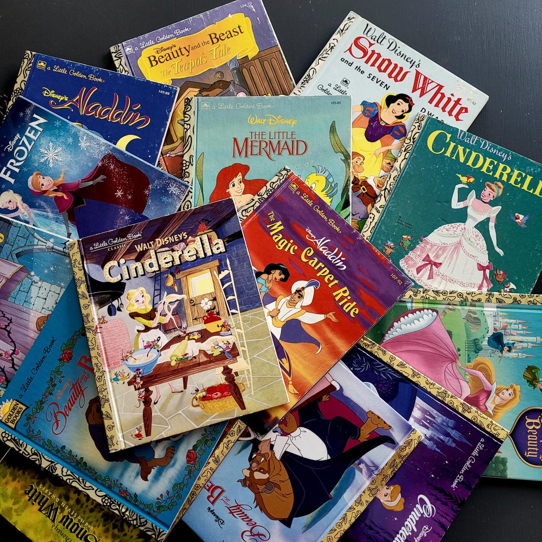 Little Golden Books/disney Princesses/cinderella, Ariel, Belle, Snow ...