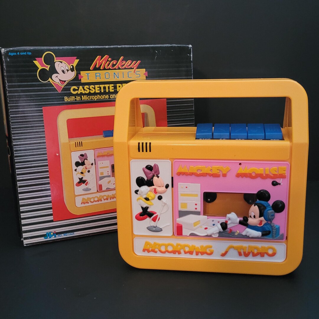 Vintage Mickey Mouse Cassette Recorder by mickeytronics/new in Box ...