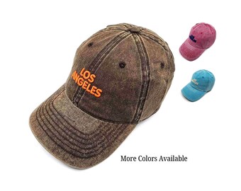 Los Angeles Minimalist Design Embroidered Five Panel Cap Baseball Hat ...