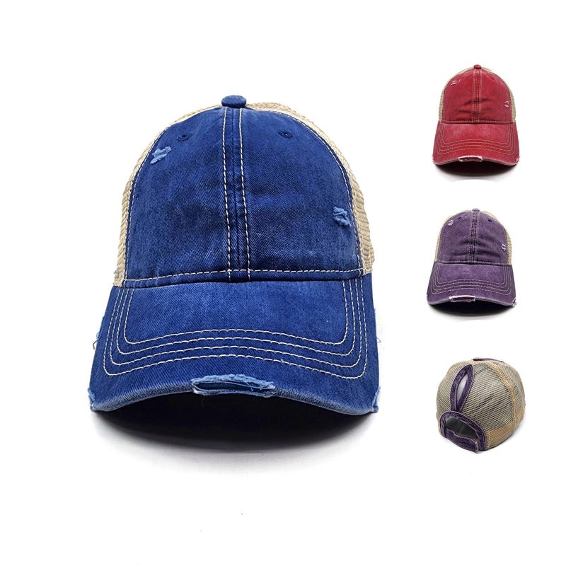 Distressed Baseball Cap - Etsy