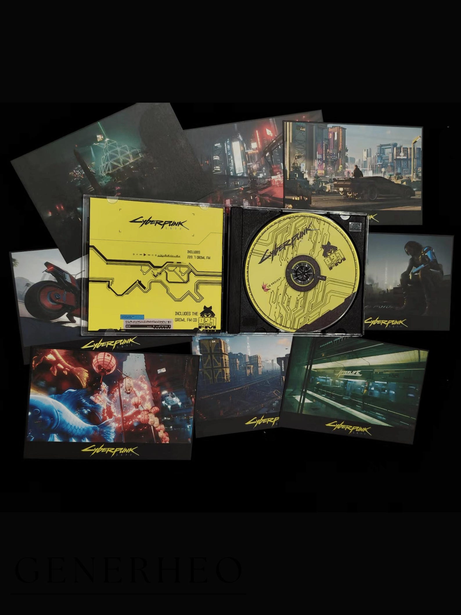 Cyberpunk 89.7 Growl Fm,playable Cd,vinyl Album,postcards,cyberpunk ...