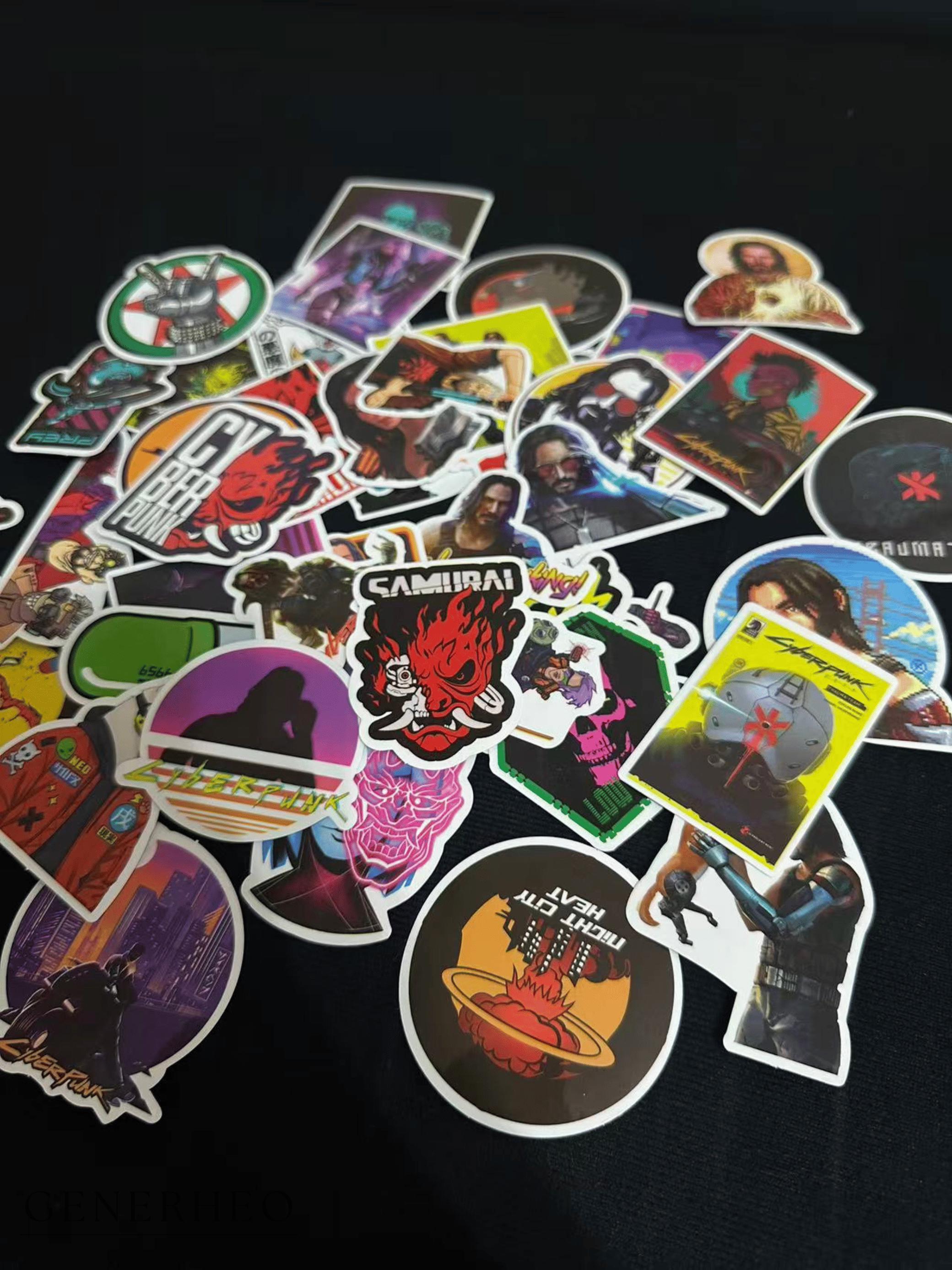 50 Cyberpunk 2077 Stickers Pack,pvc Waterproof Stickers,cyberpunk 2077 ...