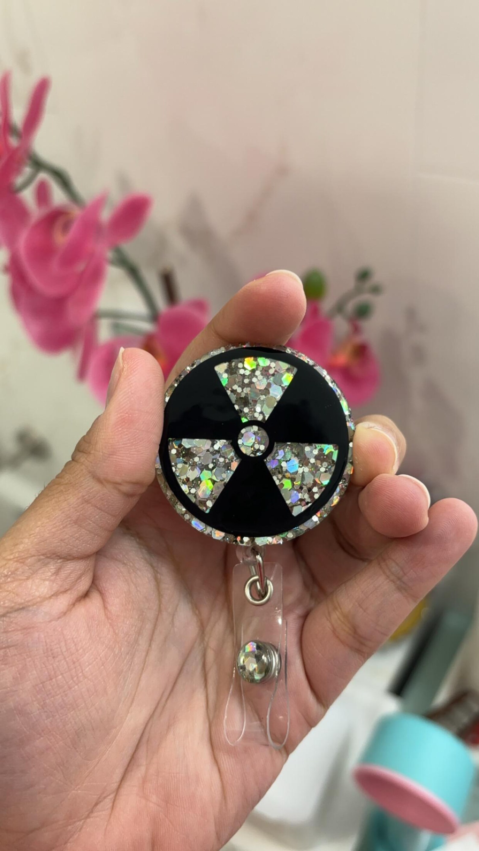 Radiation Glitter Badge Reel | X-ray Tech Badge | CT Tech Badge Reel ...