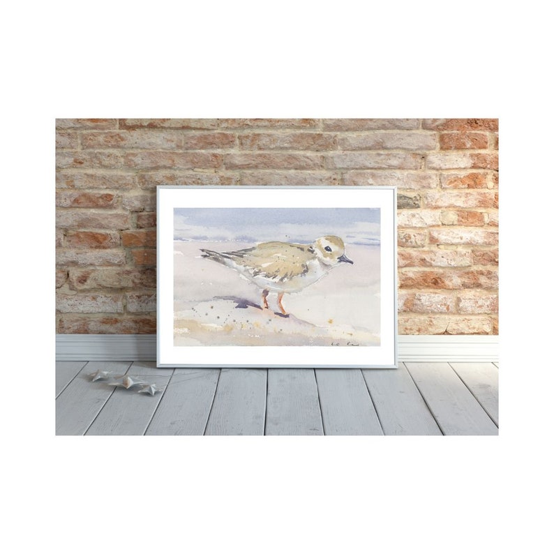 Piping Plover Bird Beach Landscape Watercolor Giclee Print - Etsy
