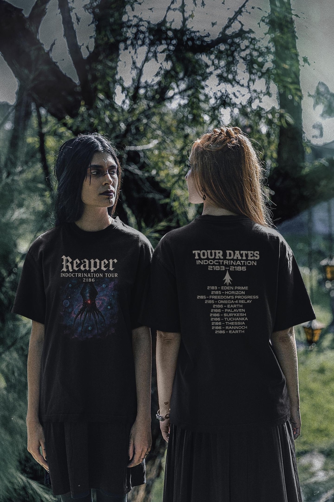 Mass Effect Reaper Indoctrination Tour T-shirt | Sci-fi Band Gamer Gift ...