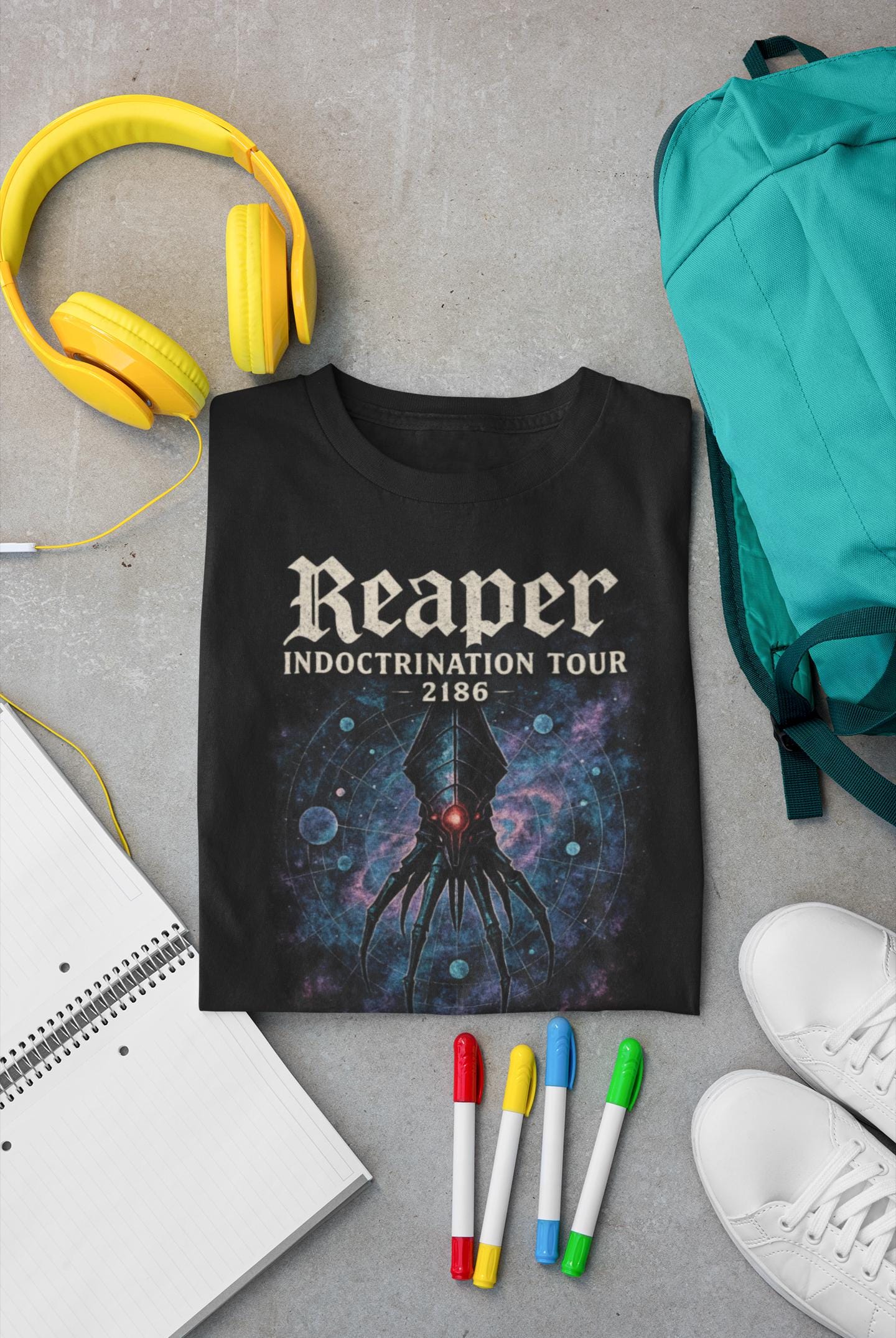 Mass Effect Reaper Indoctrination Tour T-shirt | Sci-fi Band Gamer Gift ...