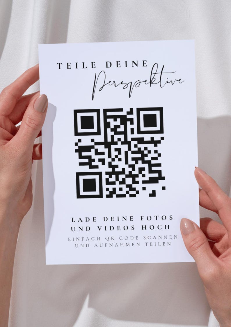 Elegant QR Code Poster - Instant Download, "share Your Perspective ...
