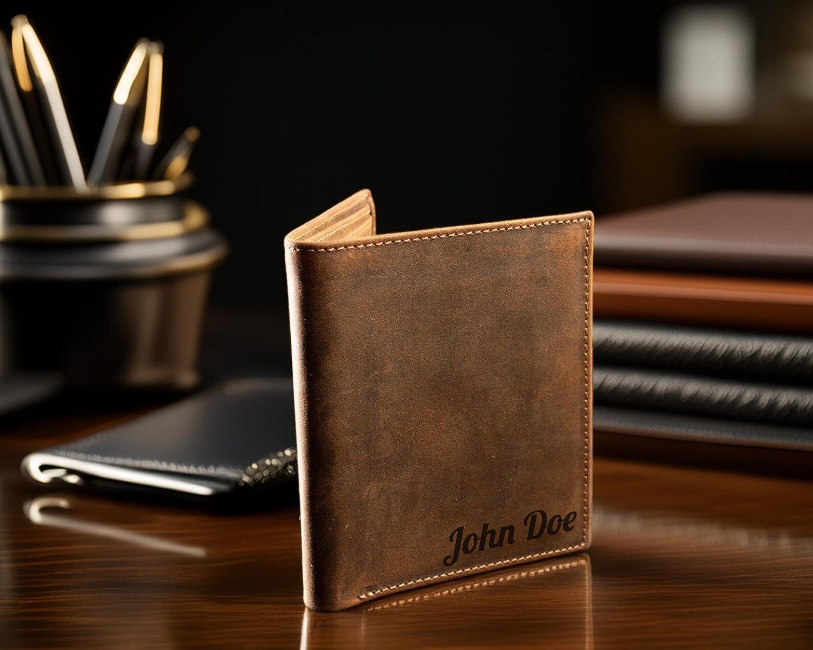 Trifold Wallet Man, Custom Leather Wallet, Geniune Leather Wallet ...