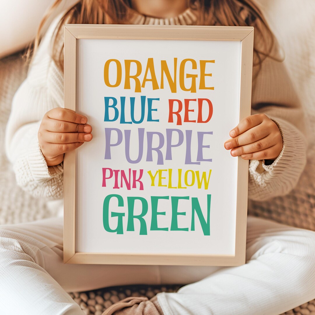Learn My Colors Poster: Educational Classroom Decor (digital Download ...
