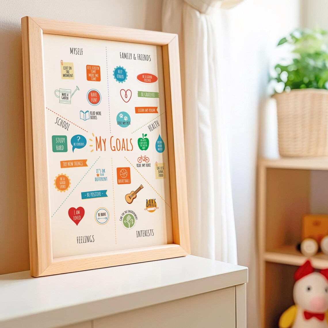 Printable Kids Vision Board Kit PDF, Teachers Aide, Home School ...