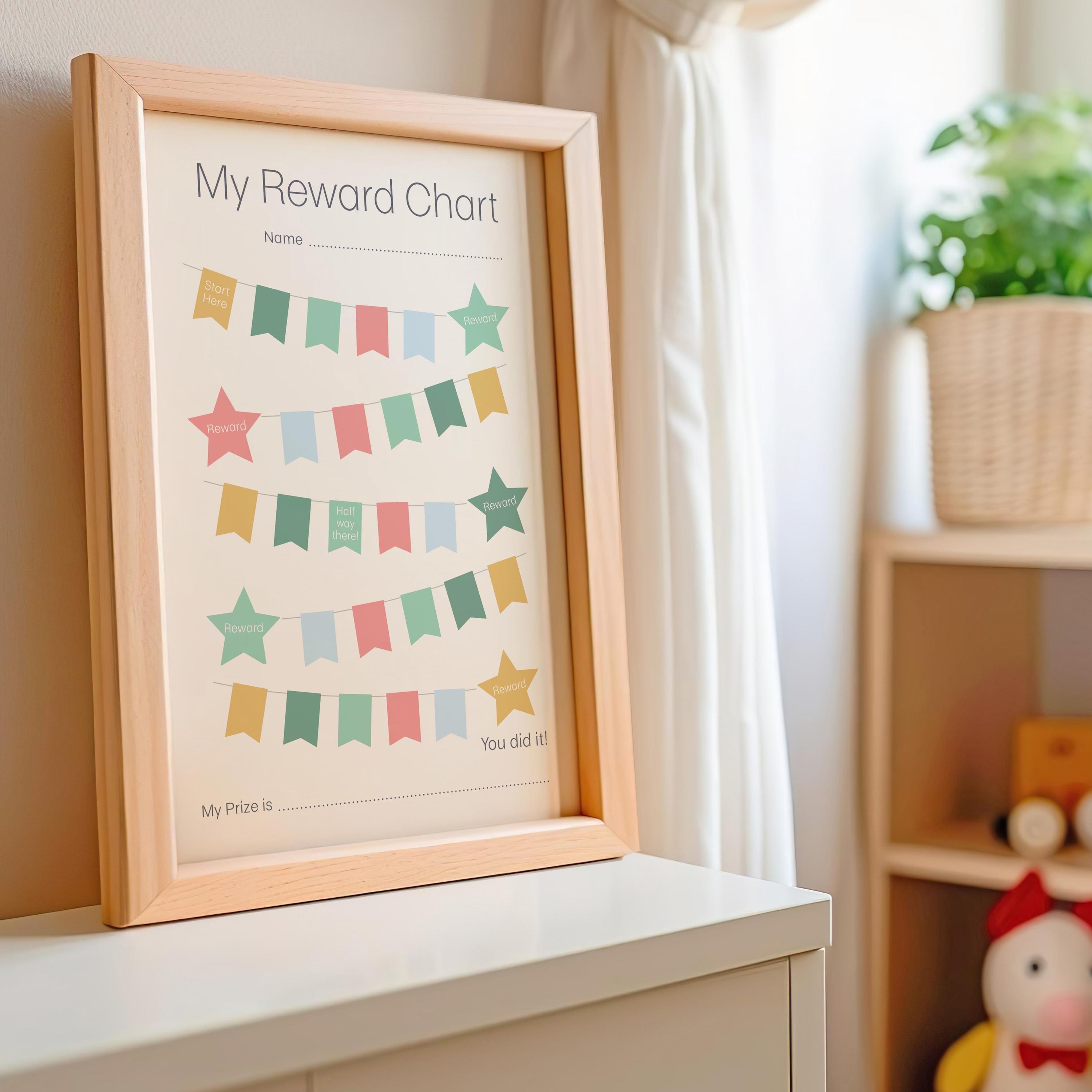 Cuadro de recompensas imprimible para niños, cuadro de pegatinas para ...