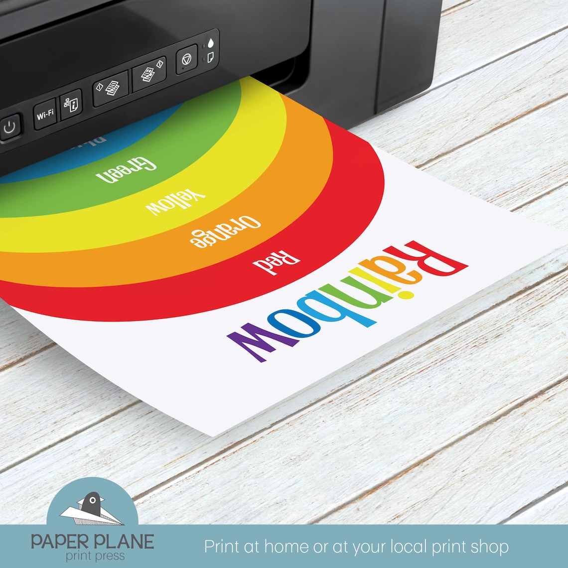 Rainbow Colors Educational Poster: Nursery Homeschool Decor (digital ...