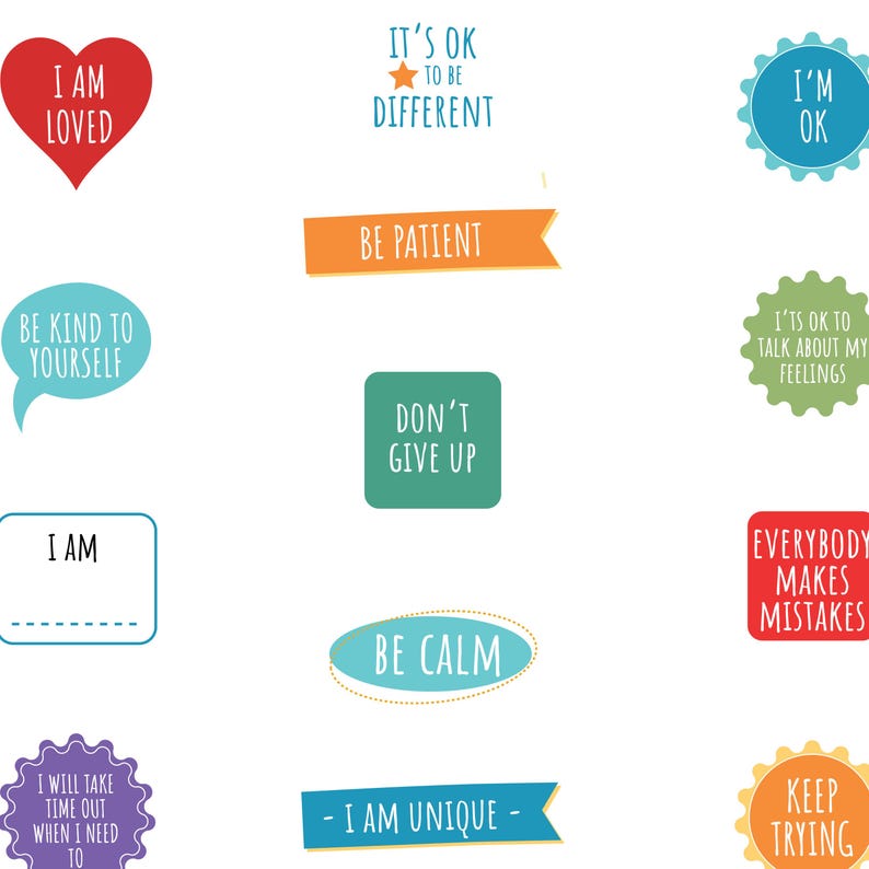 Printable Kids Vision Board Kit: Goal Setting Activity (printable PDF ...