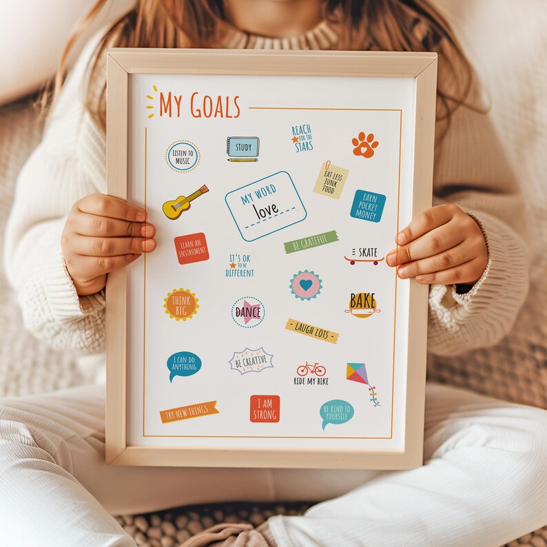 Printable Kids Vision Board Kit PDF, Teachers Aide, Home School ...