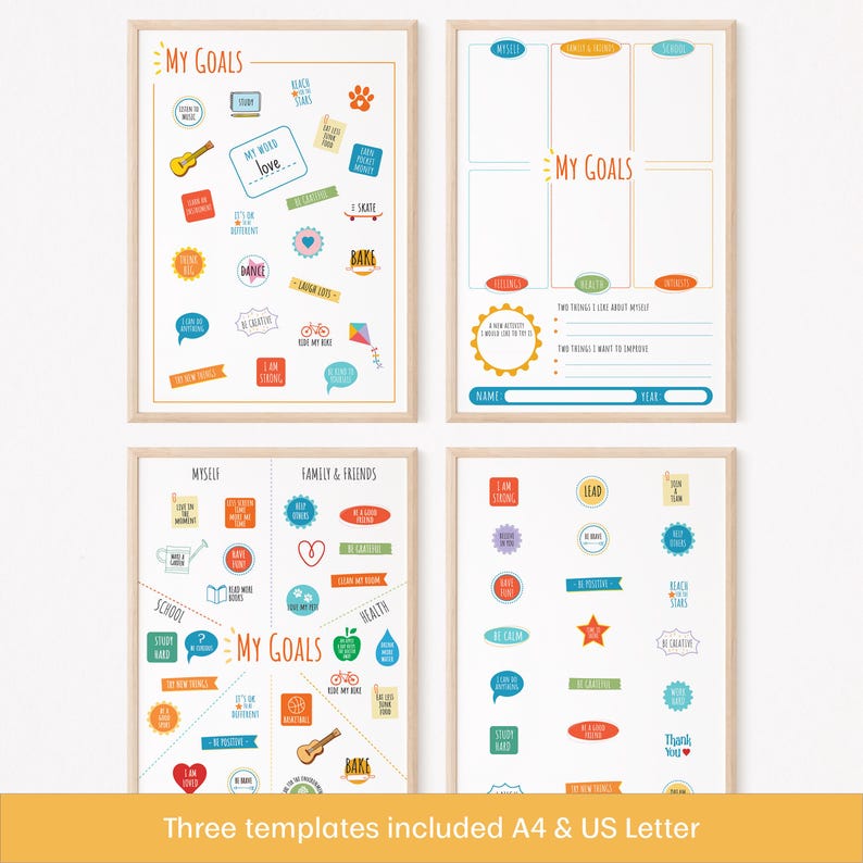 Printable Kids Vision Board Kit PDF, Teachers Aide, Home School ...