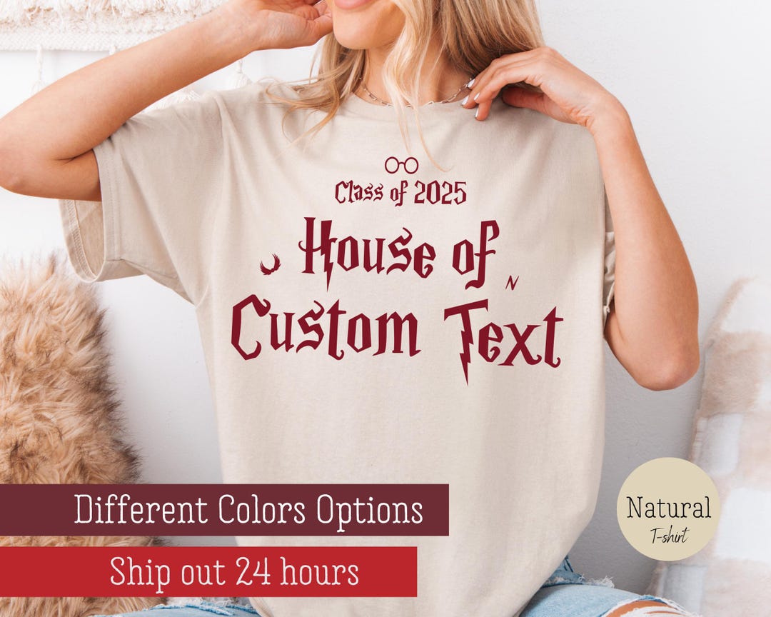 Custom Wizard Graduation Shirt – Class of 2025 | Personalized 'house of ...