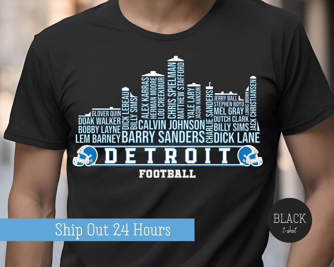 Detroit Football All Time Legends Shirt, Football Game Day Tshirt ...