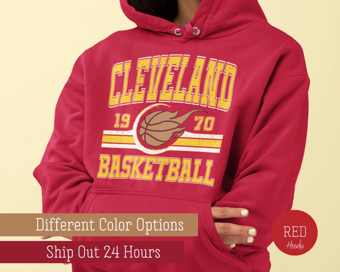Retro Cleveland Basketball Hoodie, Cleveland Game Day Sweatshirt ...