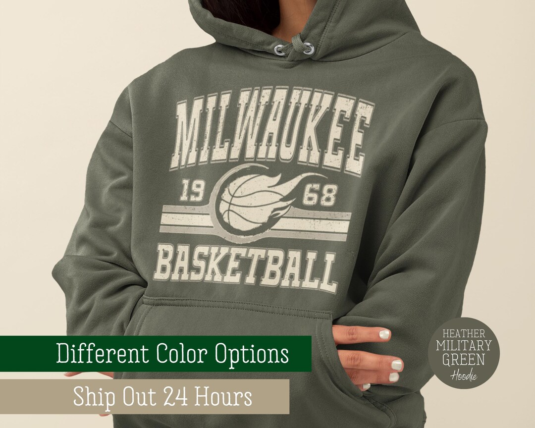 Retro Milwaukee Basketball Hoodie, Milwaukee Game Day Sweatshirt ...