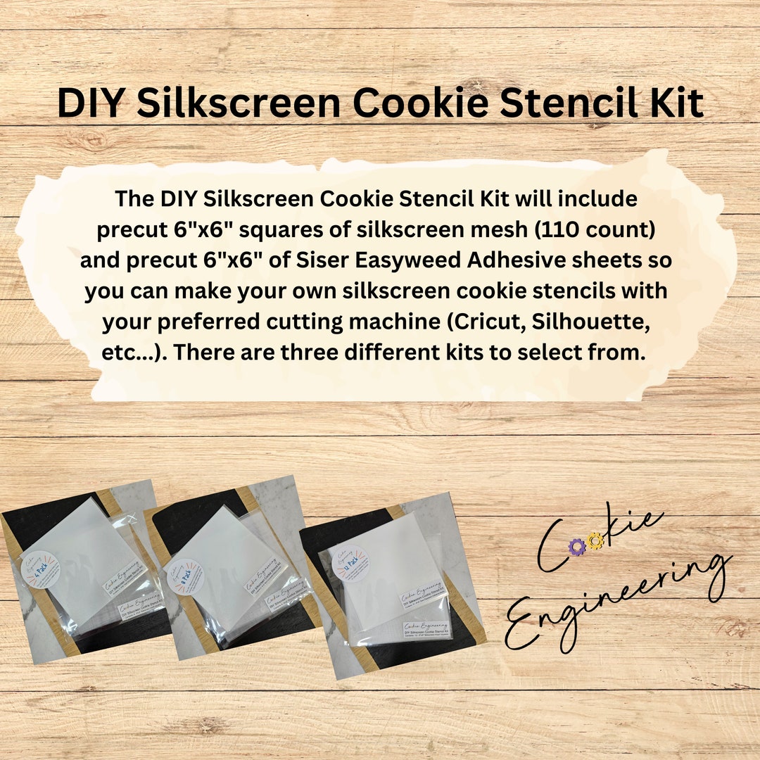 DIY Silkscreen Cookie Stencil Kit, Silkscreen Cookie Stencil Kit - Etsy